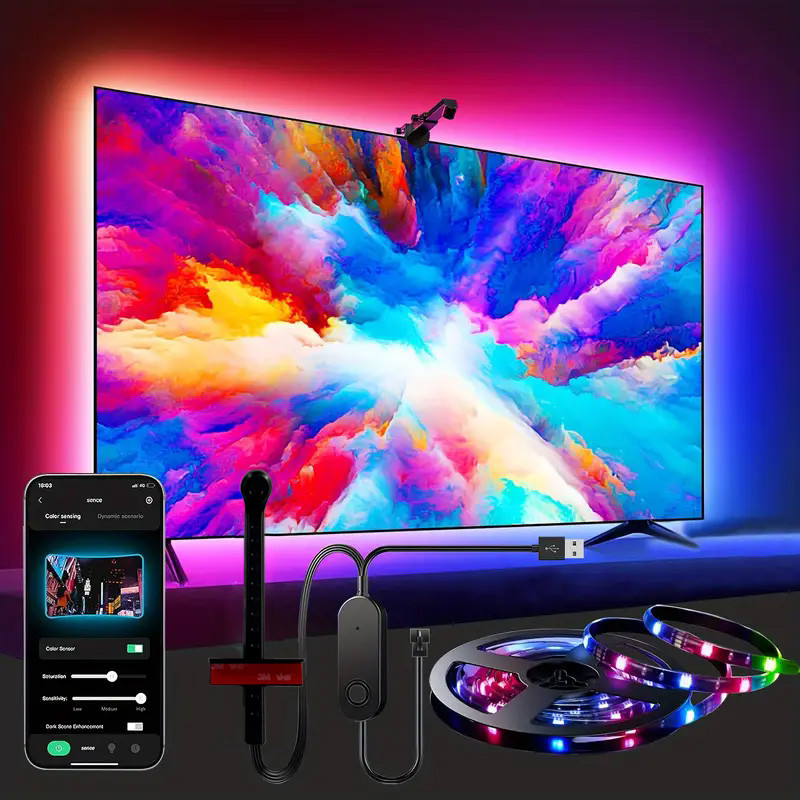 Jual RGBIC LED TV Backlight Strip With AR Color Gamut Sensor App ...