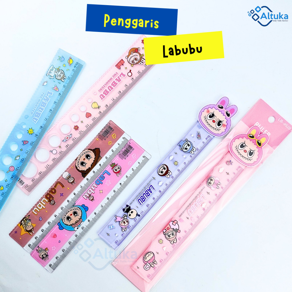 Jual Penggaris Plastik Lucu / Penggaris Fancy Karakter LABUBU 15Cm 18Cm ...