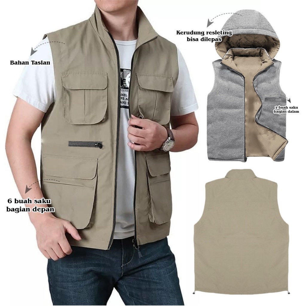 Jual JAKET ROMPI POLOS KANTONG TERBARU / JAKET ROMPI KEREN BERKUALITAS ...
