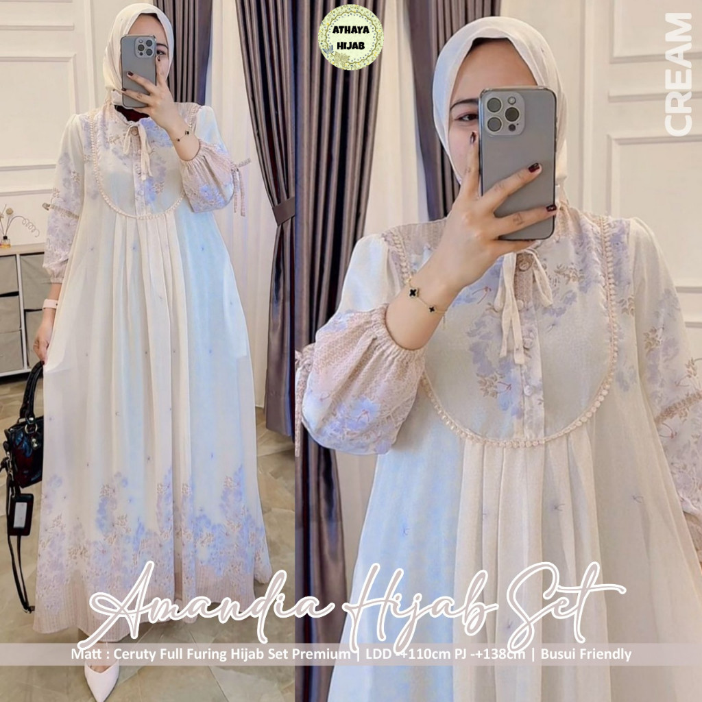 Jual 2712 AMANDIA HIJAB SET by ATHAYA | Shopee Indonesia