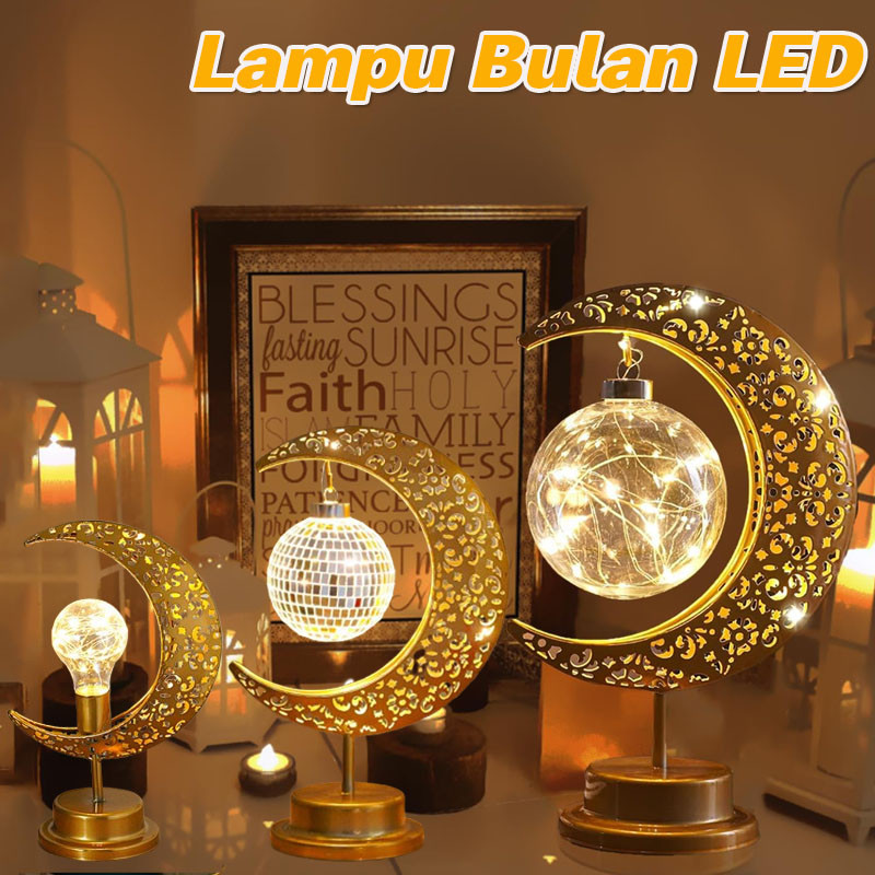 Jual COD 6 Jenis Lampu Bulan LED Idul Fitri Lampu Hias Rumah Dekoratif ...