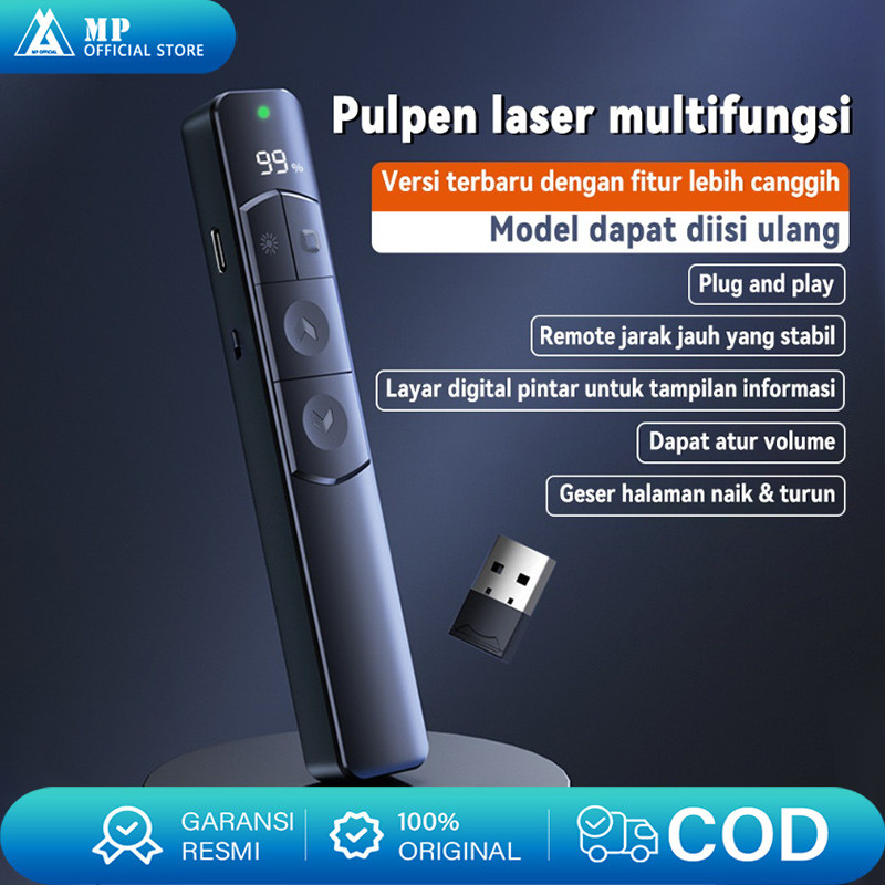 Jual 3CPal Pointer Presentasi Wireless 200M Kendali Jarak Jauh USB ...