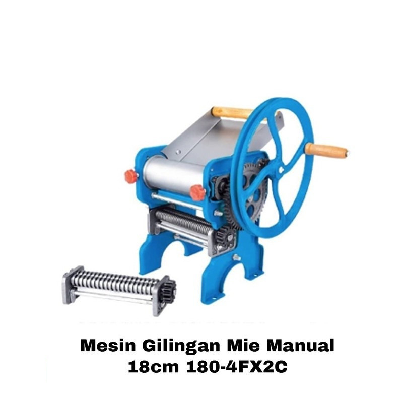 Jual Mesin Penggiling Mie Manual 18cm Alat Giling Cetak Mie Manual Warna Biru Gilingan Mie Mi ...