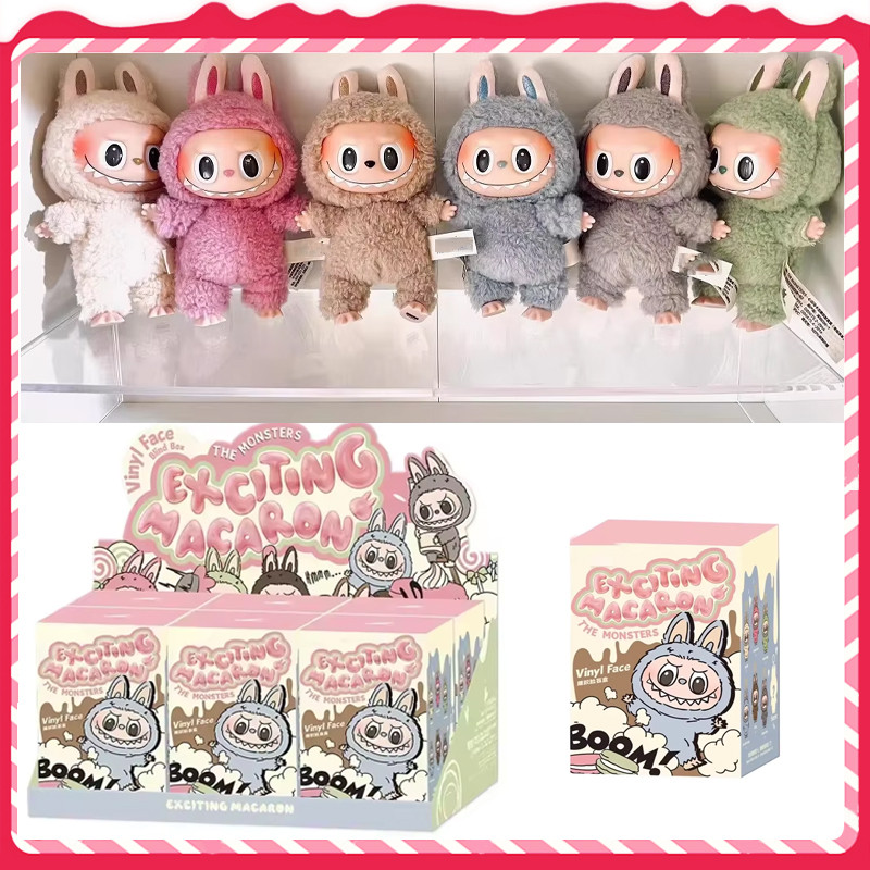 Jual Hot Labubu The Monsters Vinyl Face Doll Heart-Moving Macaron Doll ...