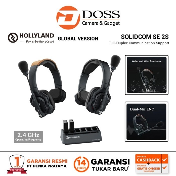 Jual Hollyland Solidcom SE 2S Full Duplex Wireless Intercom Headset (Global Version) | Shopee ...