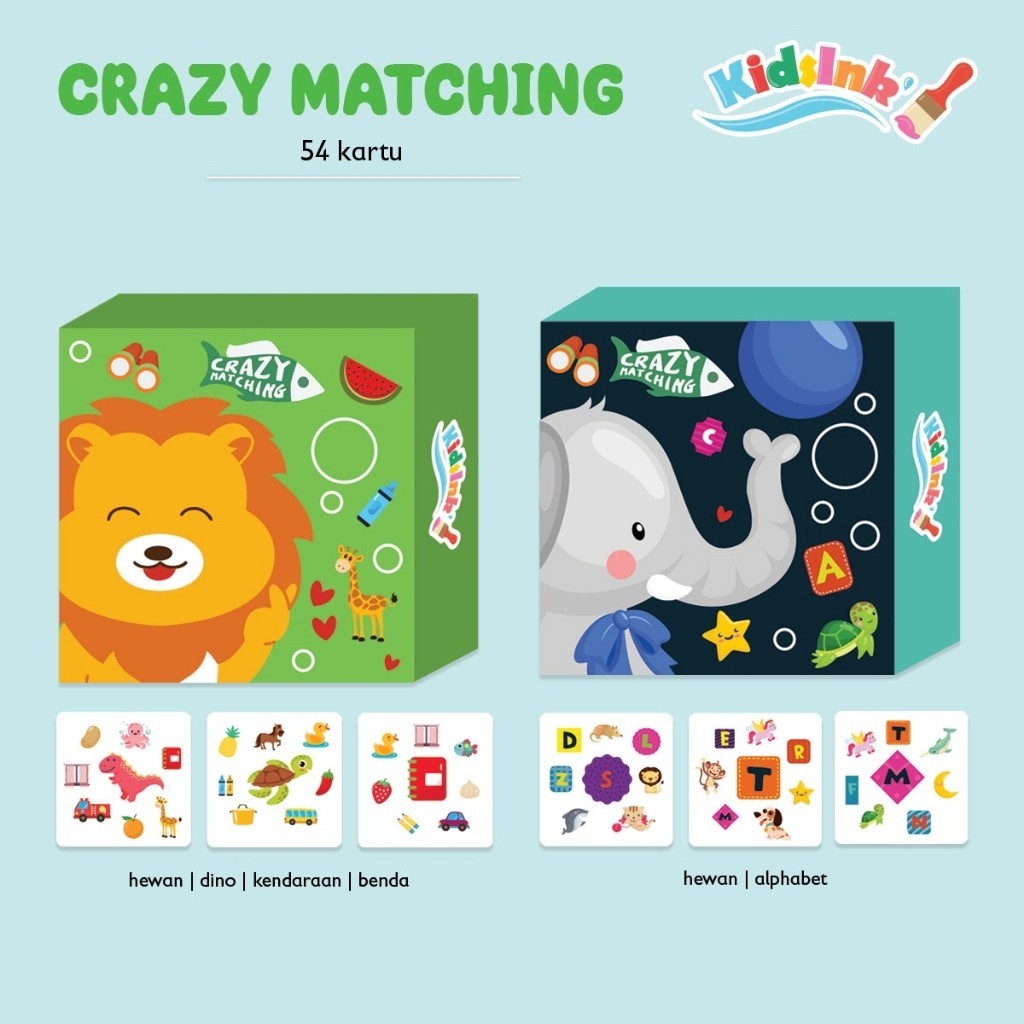Jual Mainan Edukasi anak Crazy Matching Card / Matching Game Card ...