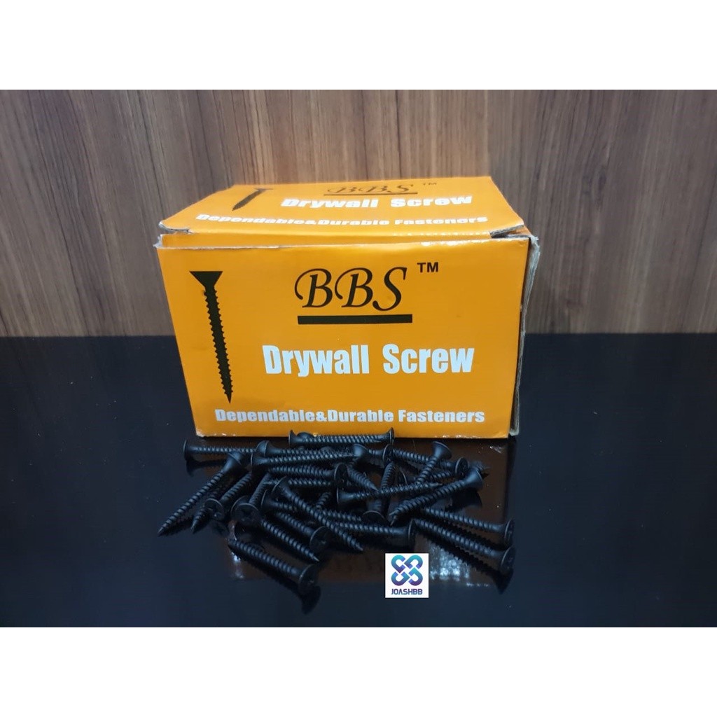 Jual Sekrup BBS Gypsum Baja Hitam 6 x 1 Inch 900 Gr 1 Box Kotak Baut Skrup Kayu Drywall Screw ...