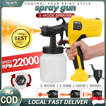 Jual Reaim Electric Spray Gun 800ML 400Watt High Power Sprayer cat ...