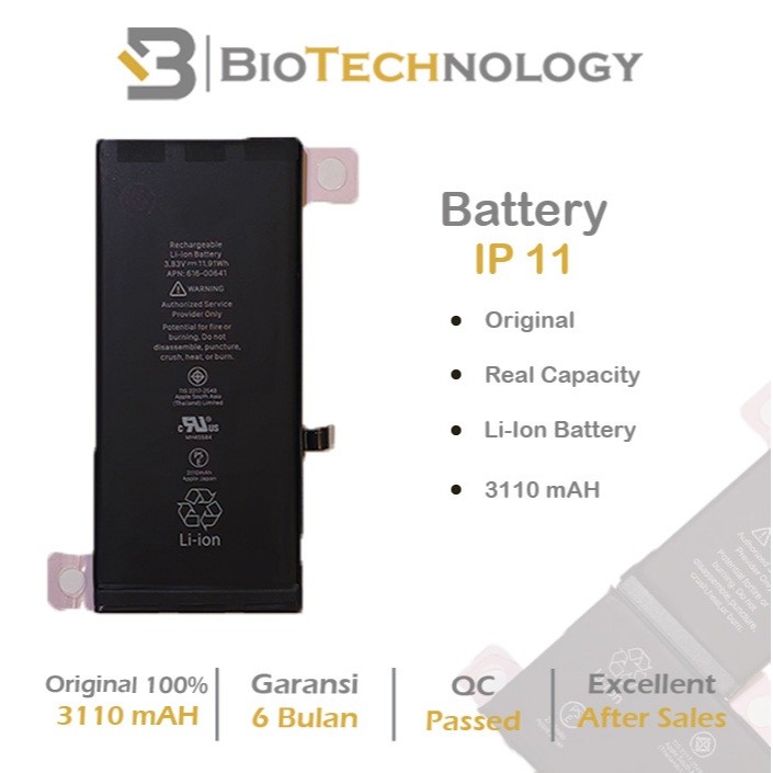 Jual BATERAI BATTERY BATRE IP 11 ORIGINAL 100% | Shopee Indonesia