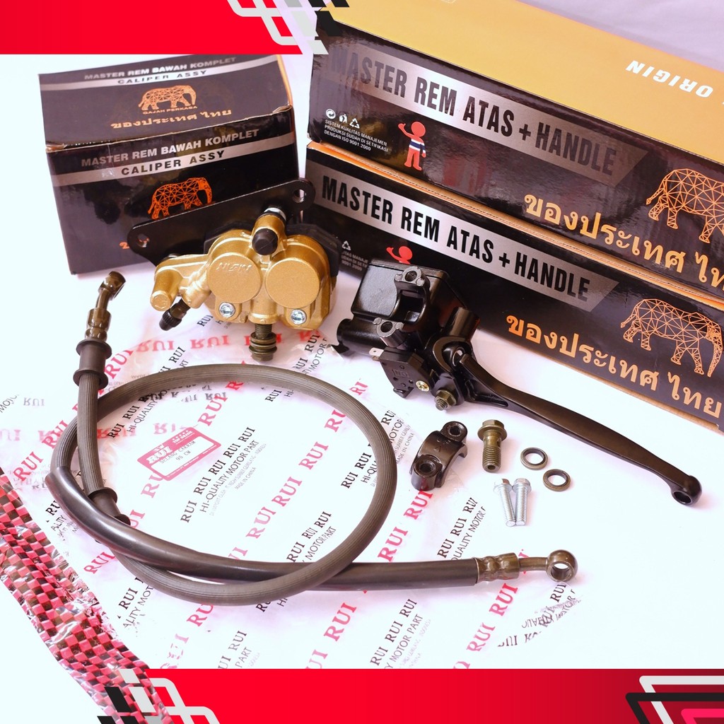 Jual Master Rem Atas Assy Selang plus Kaliper Cakram Depan Supra X Emas / Supra X Old / Fit Old ...