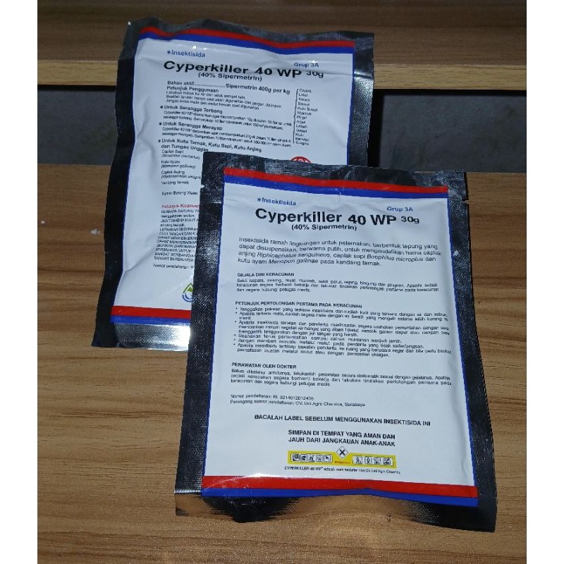 Jual CYPERKILLER 40 WP 30 GR INSEKTISIDA SERBUK RACUN CAPLAK ANJING ...