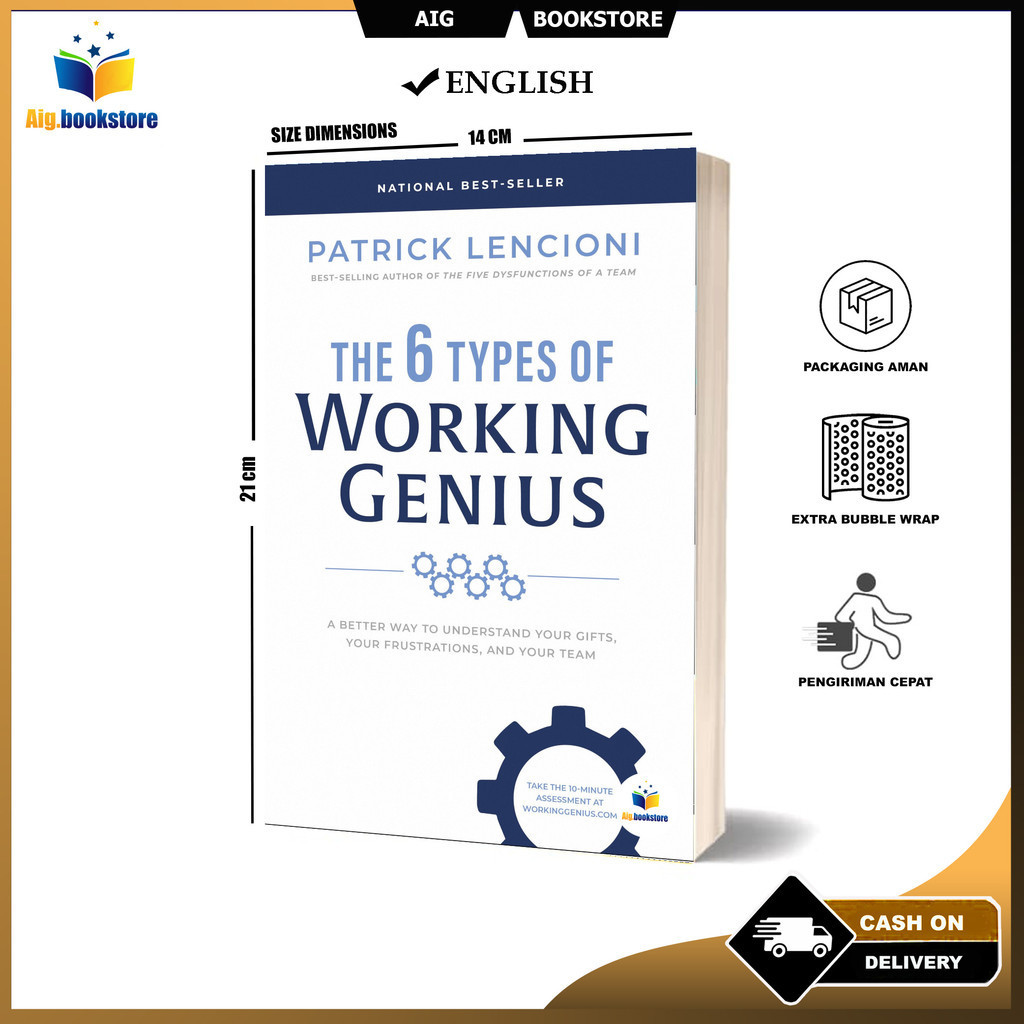 Jual The 6 Types of Working Genius by Patrick M. Lencioni (English ...
