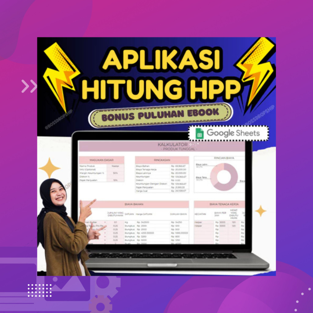 Jual Hitung HPP Harga Pokok Penjualan Cepat Tinggal Pakai | Shopee Indonesia