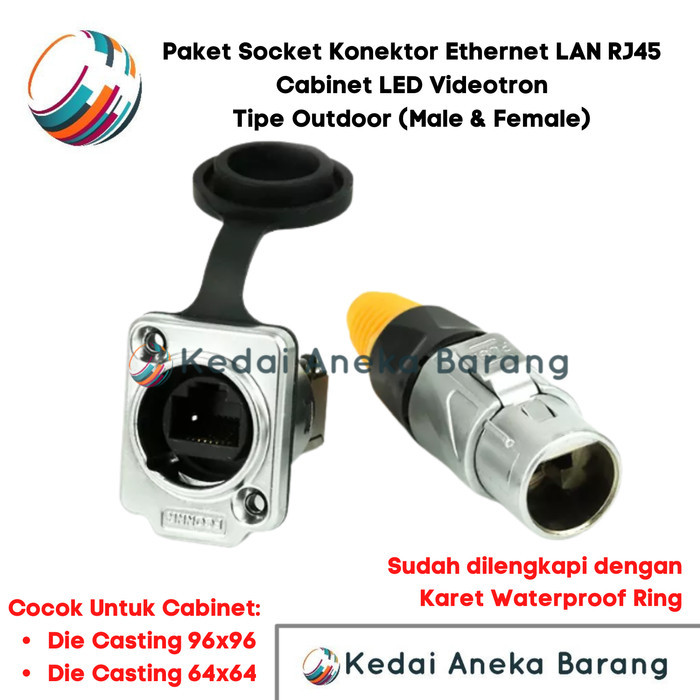 Jual CAT99 Paket Socket Soket Outdoor Ethernet LAN RJ45 Cabinet Kabinet ...