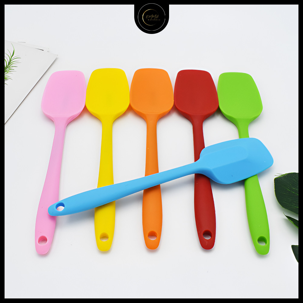 Jual EM 28CM SPATULA SEKOP SILIKON SUTIL SENDOK PENGADUK TAHAN PANAS ...
