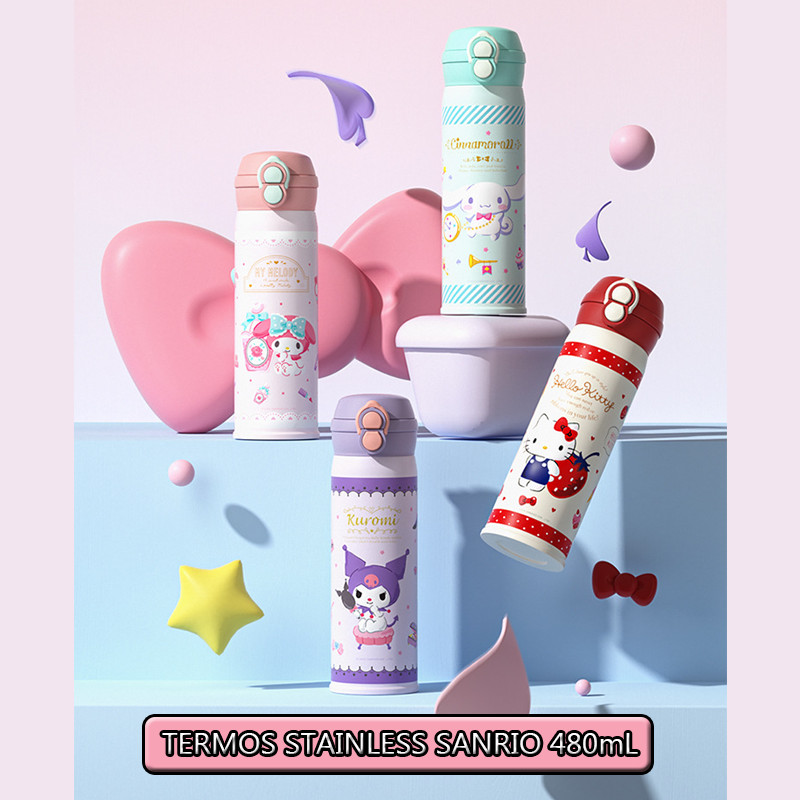 Jual ORIGINAL SANRIO LICENSE Botol Minum Tumbler Termos Karakter Sanrio Anak 316 304 Stainless ...
