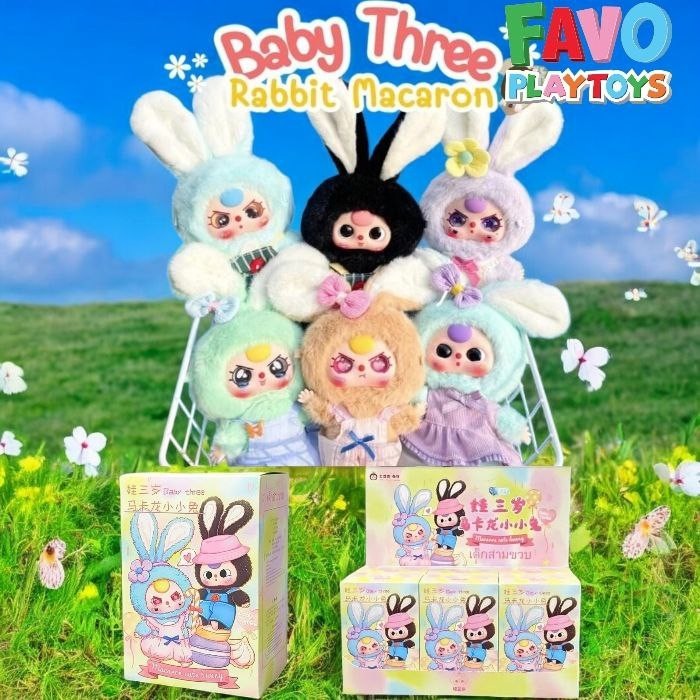 Jual BABY THREE Macaron Cute Bunny Rabbit Series Plush Pendant Doll ...