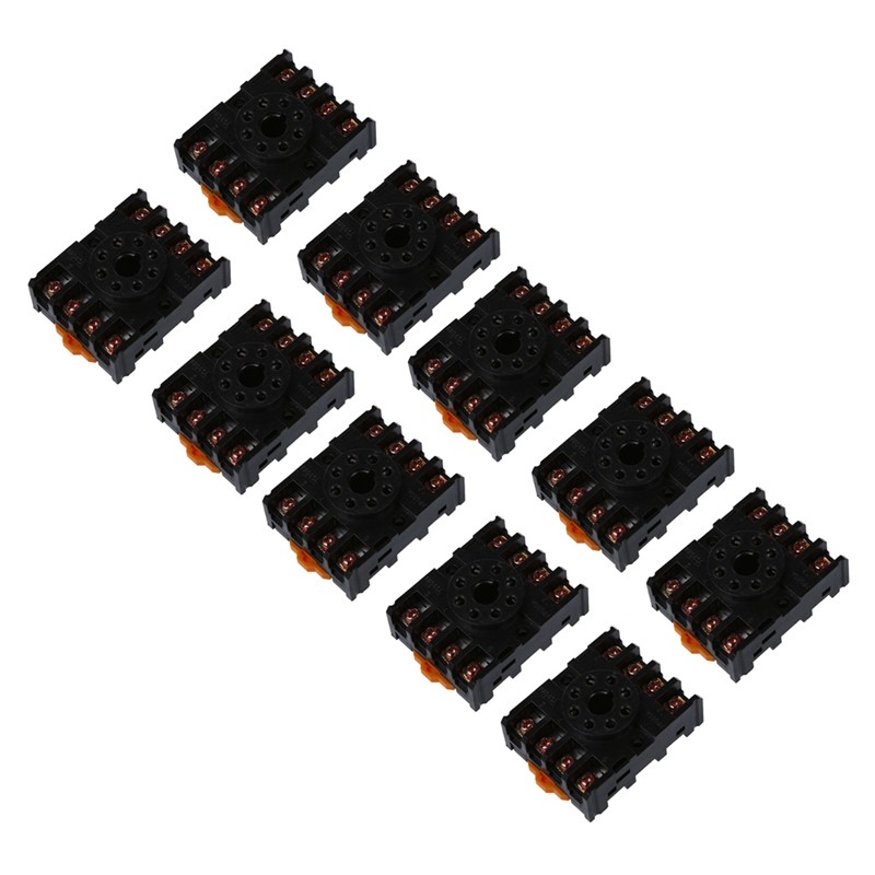 Jual 10X New 8 Round Pin 8-Pin PF083A Relay Base Socket | Shopee Indonesia