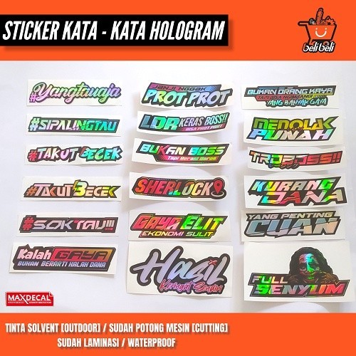 Jual Cetak Kilat - - stiker pack racing / stiker kata kata / stiker ...