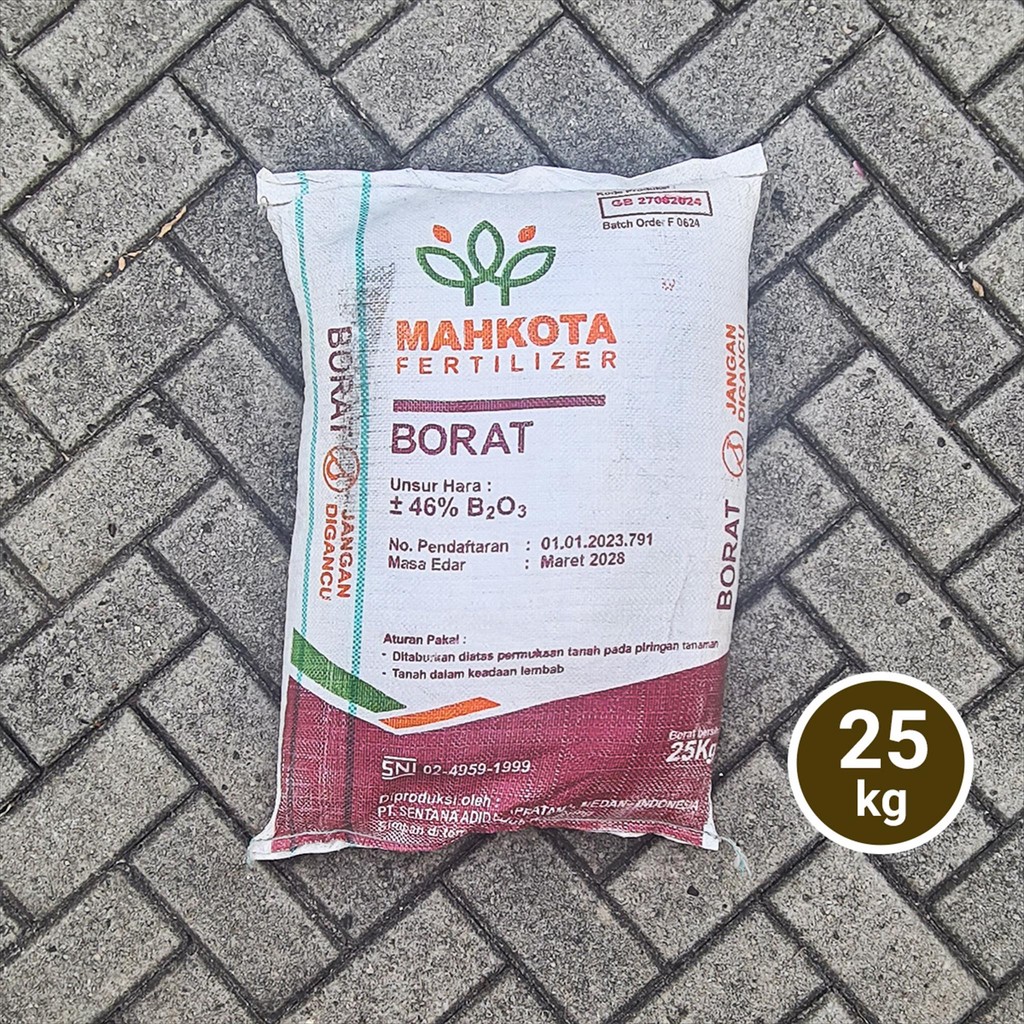Jual PUPUK MAHKOTA BORAT BORATE 25 KG KEMASAN PABRIK VIA GOSEND GRAB ...