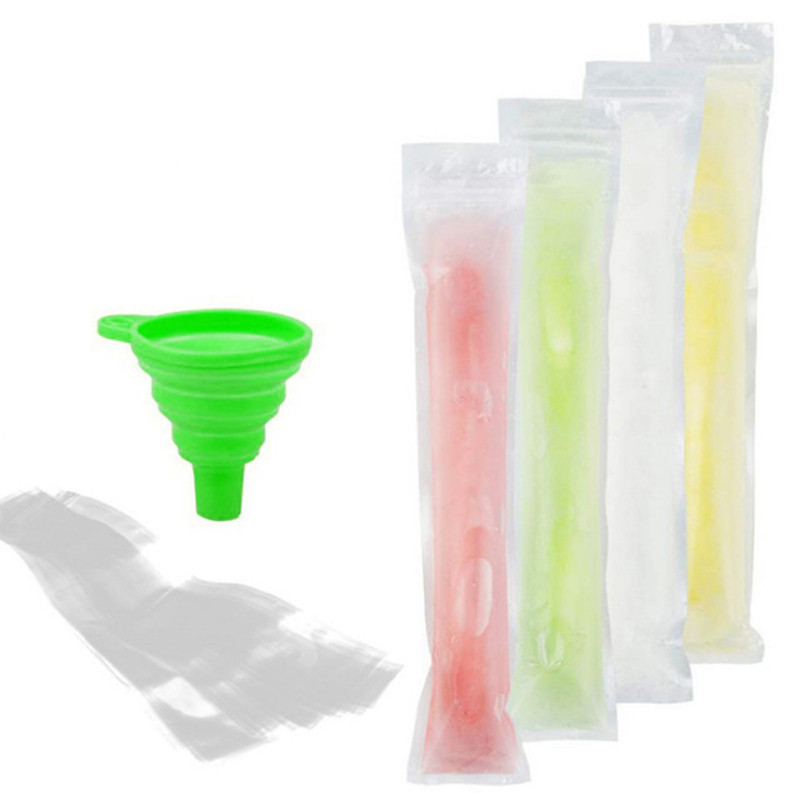 Jual Disposable Ice Popsicle Mold Bags BPA Free Freezer Tubes With Zip ...