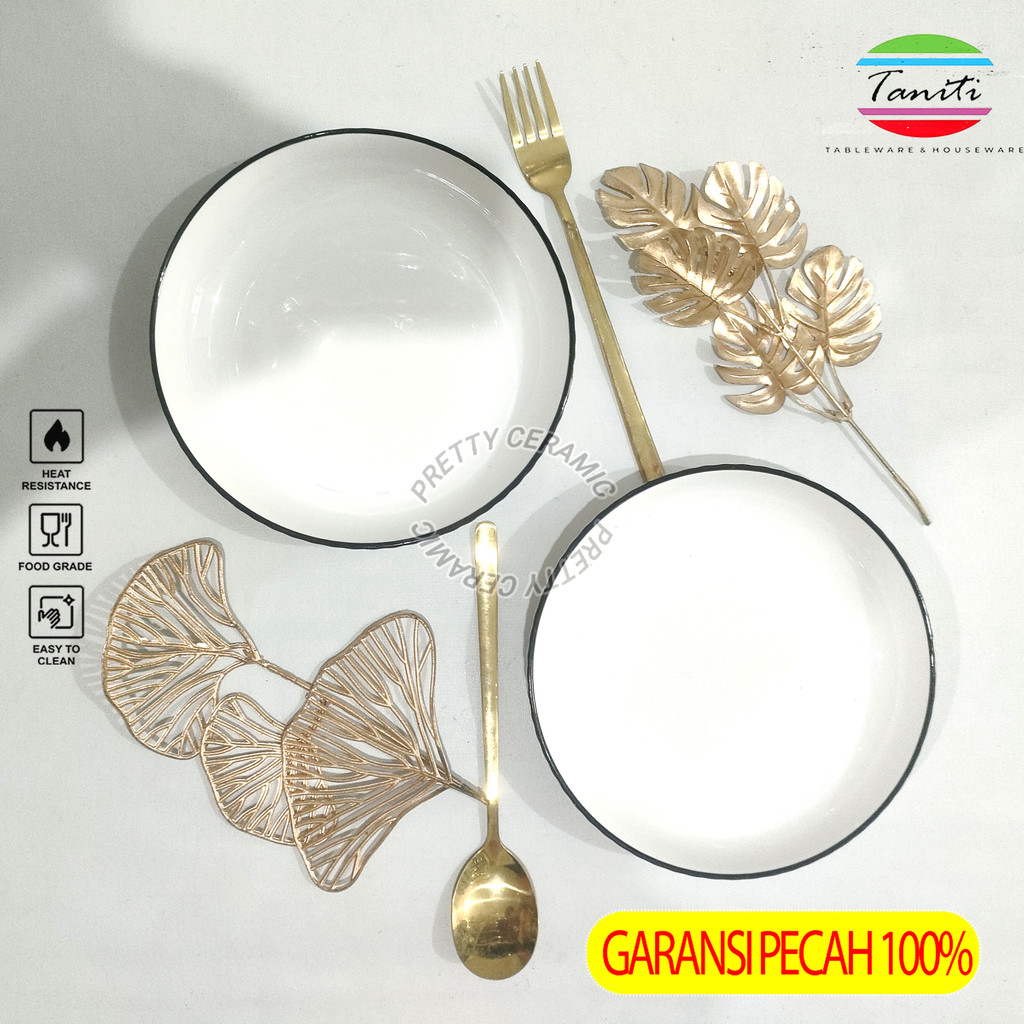 Jual TANITI Piring/Plate Keramik Ulir Sekrup 8 Inch 20 Cm Piring/Plate ...