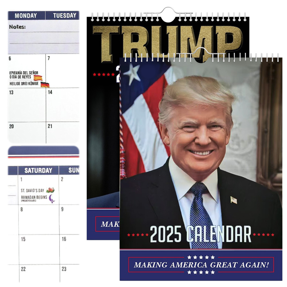 Jual Trump Calendar 2025 Funny Wall Calendar Hanging Monthly Calendar ...