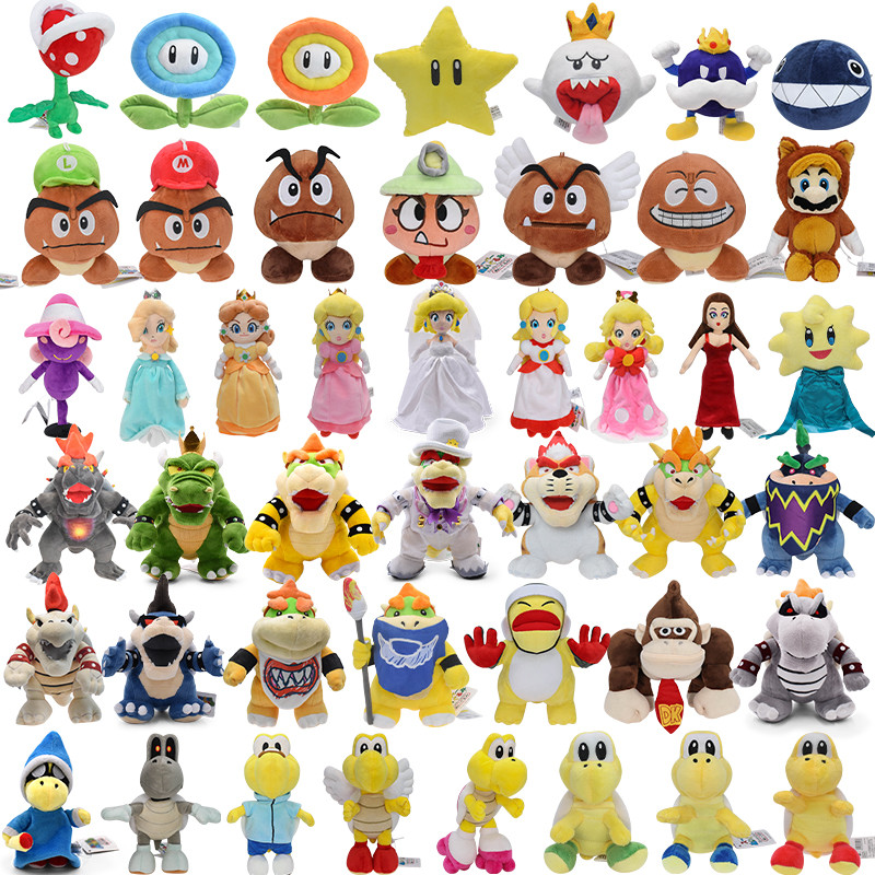 Jual 45 Styles Mario Bros Plush Princess Peach Fire Flower Wonder ...