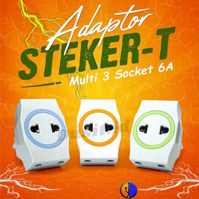 Jual Steker T Multiwarna 3 Lubang | Shopee Indonesia