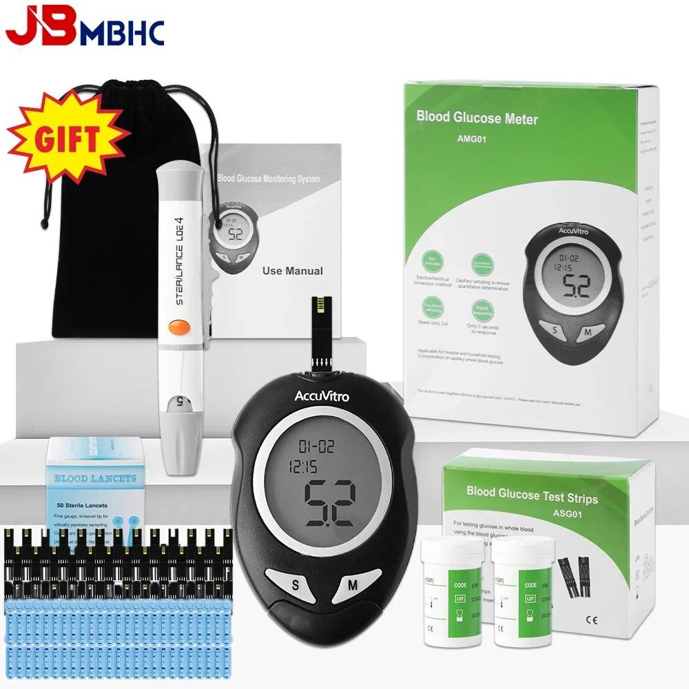 Jual PREORDER Blood Glucose Meter Digital Glucometer Kit Code Free ...
