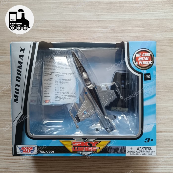 Jual EF90 Motormax Sky Wings - F-5E TIGER II Diecast Pesawat 1:100 ...