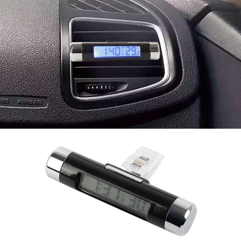 Jual Car Digital Clock Thermometer LCD Display 2 In1 Air Vent Time ...
