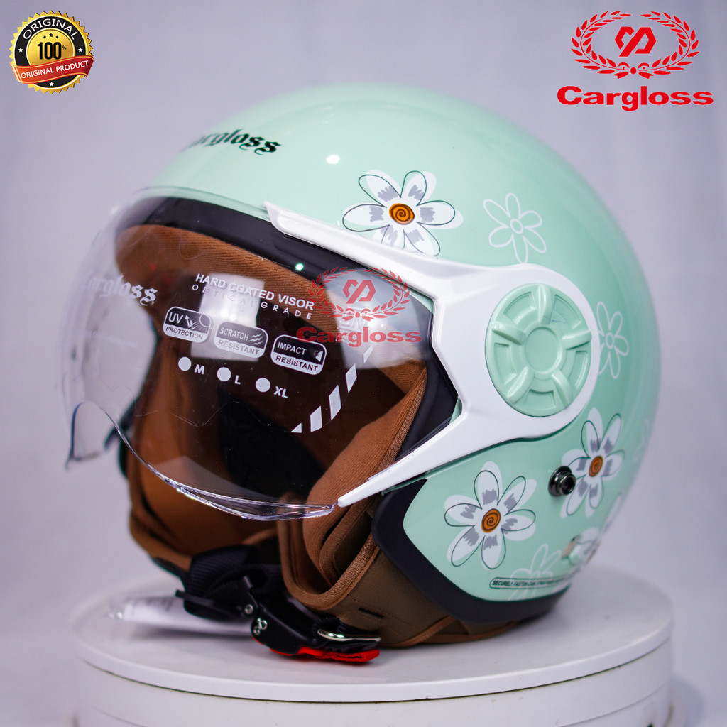Jual CARGLOSS HIJAB YRH MOTIF FLOWER SAGE GREEN HELM HIJAB CEWEK MOTIF ...