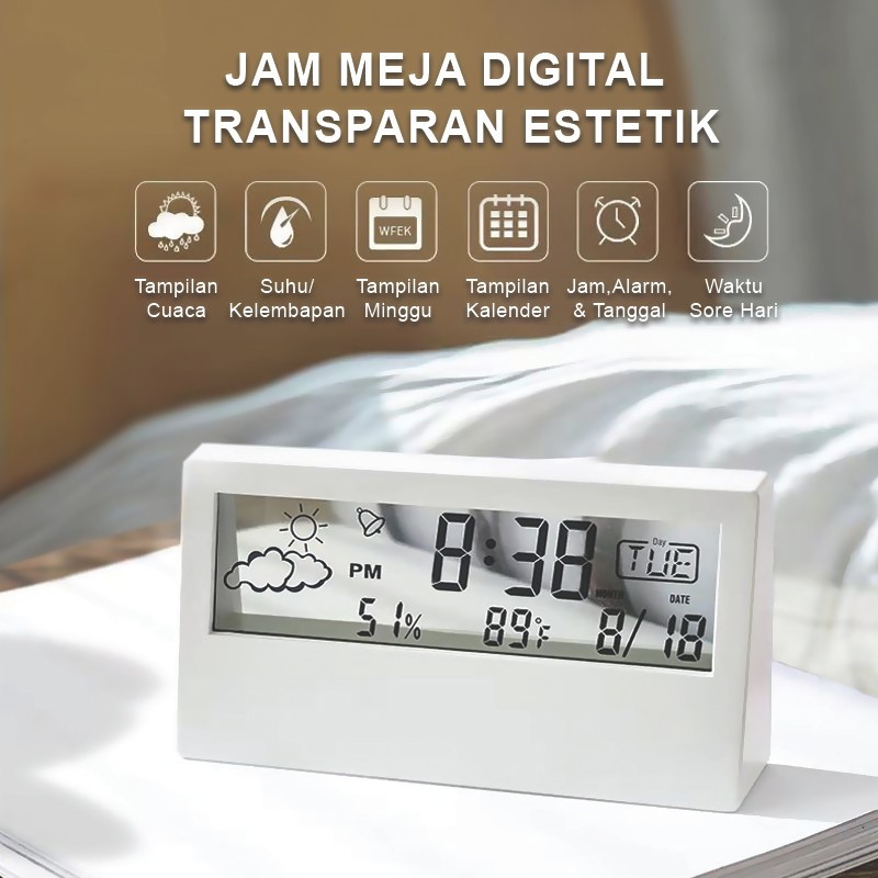 Jual Jam Meja Digital Modern Style Led digital clock Alarm Clock ...
