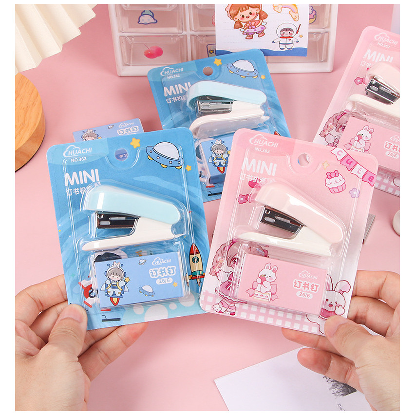 Jual SHINSDAY Stapler Mini Set Refill Cekrekan Lucu Staples ...