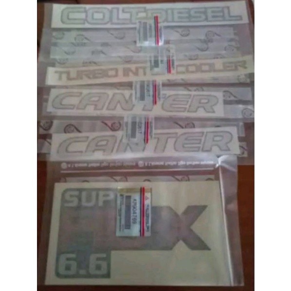 Jual sticker stiker Mitsubishi canter super HDX set ori ( 5 pcs ...