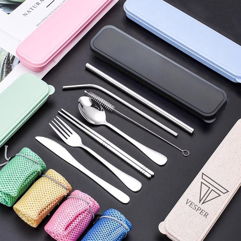 Jual paket lengkap alat makan set lengkap sendok garpu sumpit pisau ...