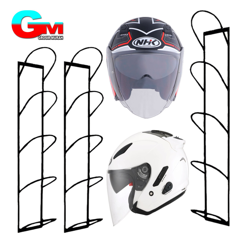 Jual Rak Helm / Gantungan Helm 5 Susun Besi Minimalis Harga Murah ...