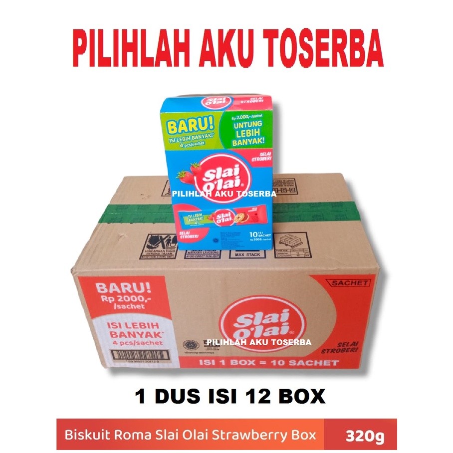 Jual Biskuit Roma Slai Olai Strawberry / Slai Olai Stroberi Box @32 ...