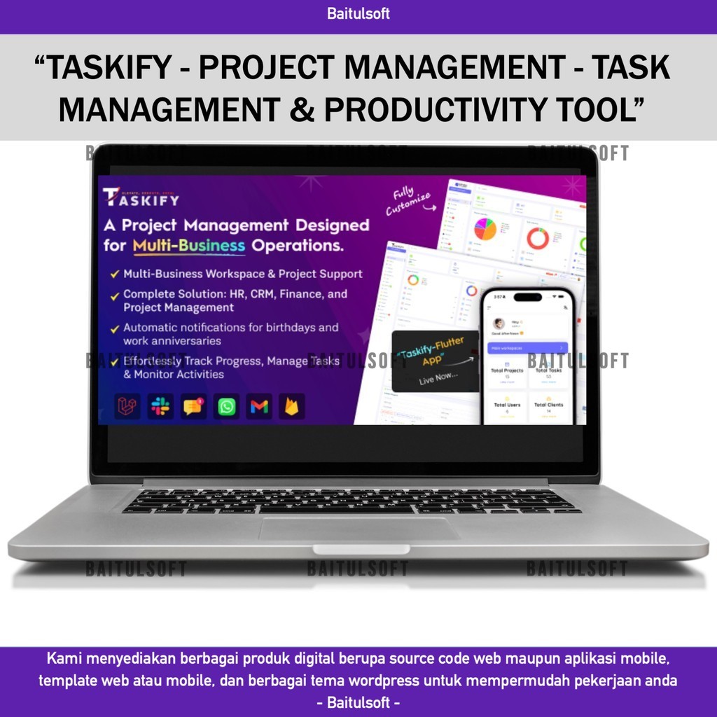 Jual SOURCE CODE APLIKASI WEB TASKIFY - PROJECT MANAGEMENT - TASK MANAGEMENT & PRODUCTIVITY TOOL ...