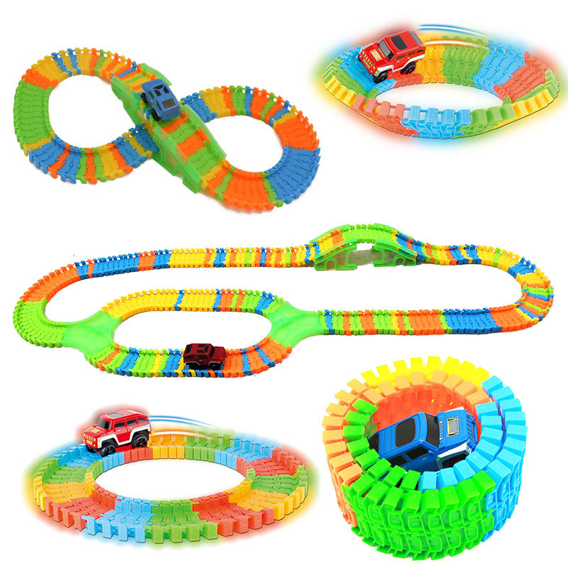 Jual DIY Assemble Universal Racing Set Track Car Flexible Educational ...