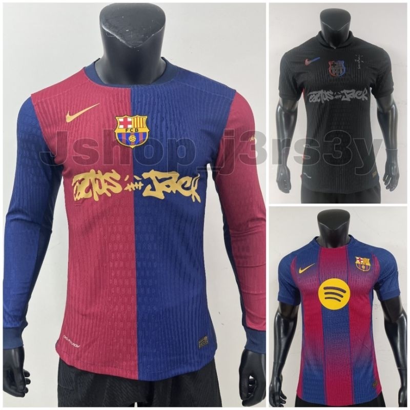 Jual NEW LIVE 7 PLAYER ISSUE BARCELONA AWAY 2024 2025 JERSEY BOLA BAJU ...