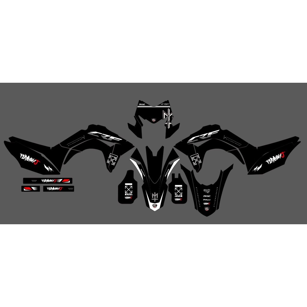Jual decal crf 150 l hitam keren decal crf 150 supermoto | Shopee Indonesia