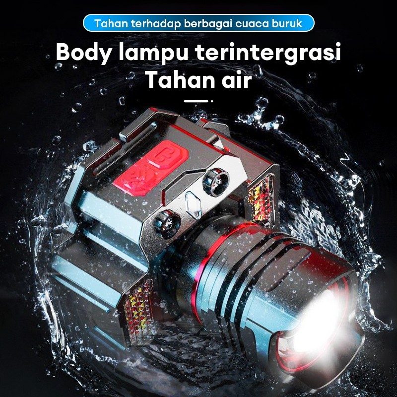 Jual Headlamp LED 500W Penerangan terus menerus selama 800 H senter super terang lampu depan ...