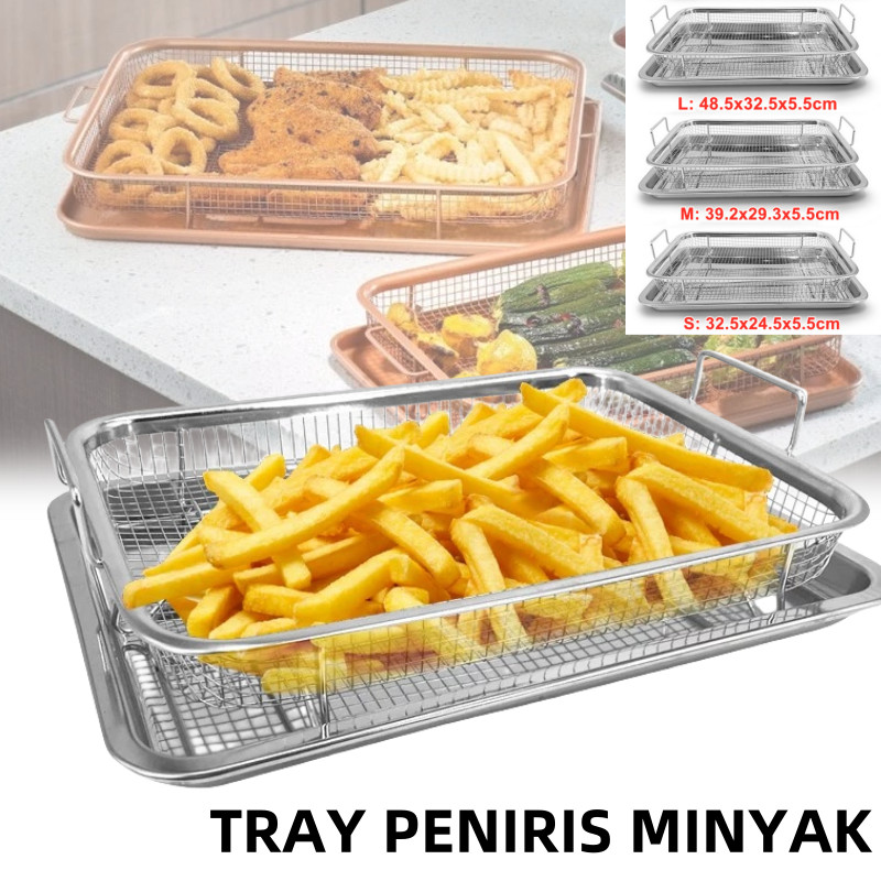 Jual Saringan Minyak set + wadah tempat / wadah tempat + Peniris Minyak ...
