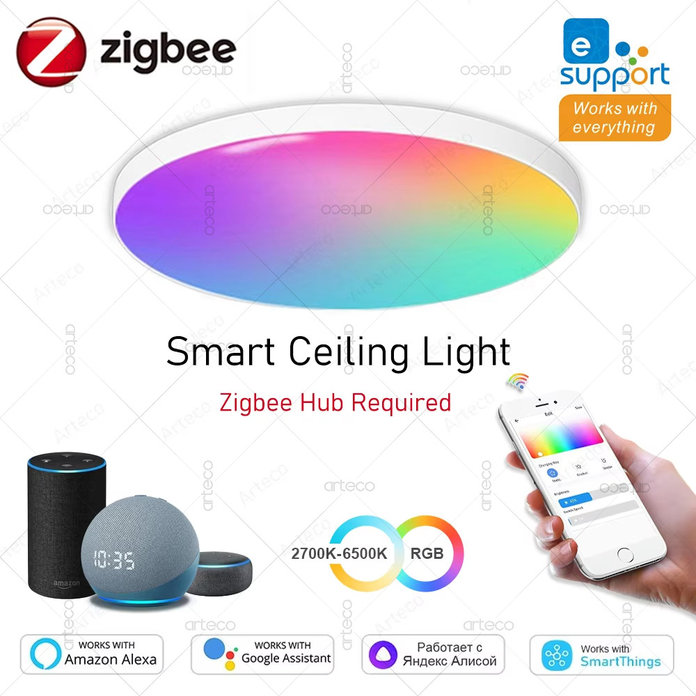 Jual EWelink Zigbee Smart Ceiling Light 24W Zigbee Led Ceiling Lamp ...