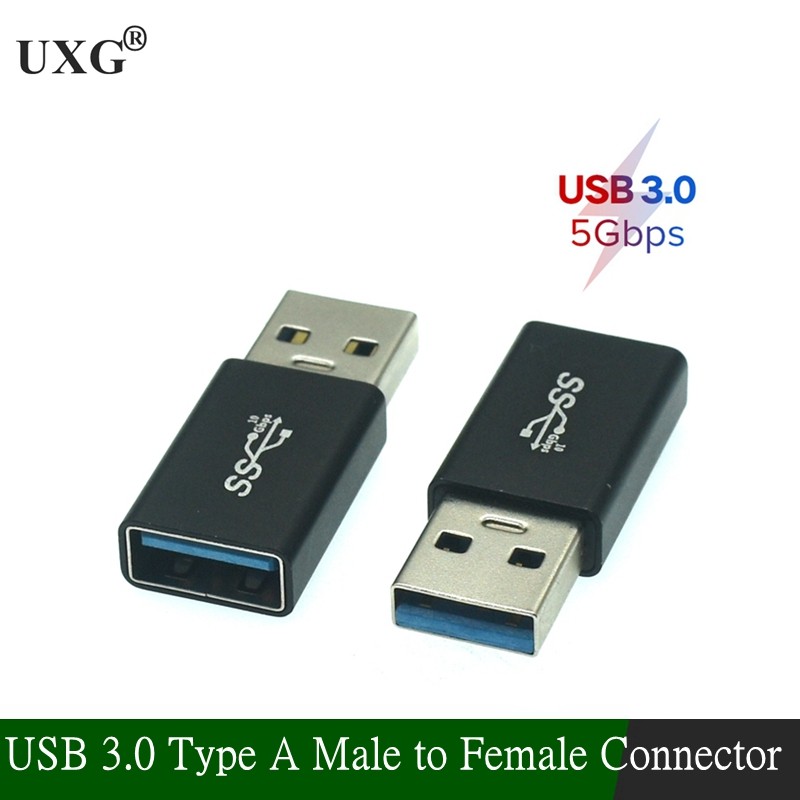 Jual 5Gbps USB 3.0 Type A Male to Female Connector Plug Adapter USB3.0 ...