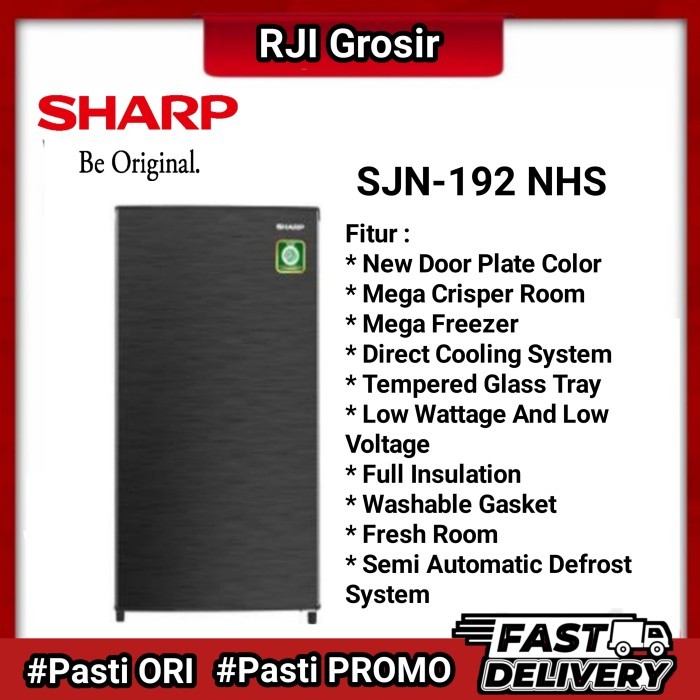 Jual SHARP SJ-N192N HS KULKAS 1 PINTU SJ N192N HS SJN 192 BIG FREEZER 184 L | Shopee Indonesia