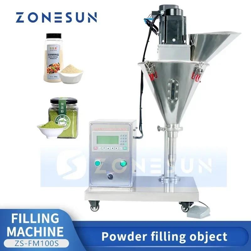 Jual ZONESUN Semi Automatic Auger Filler Paprika Coffee Fine Dry Powder ...