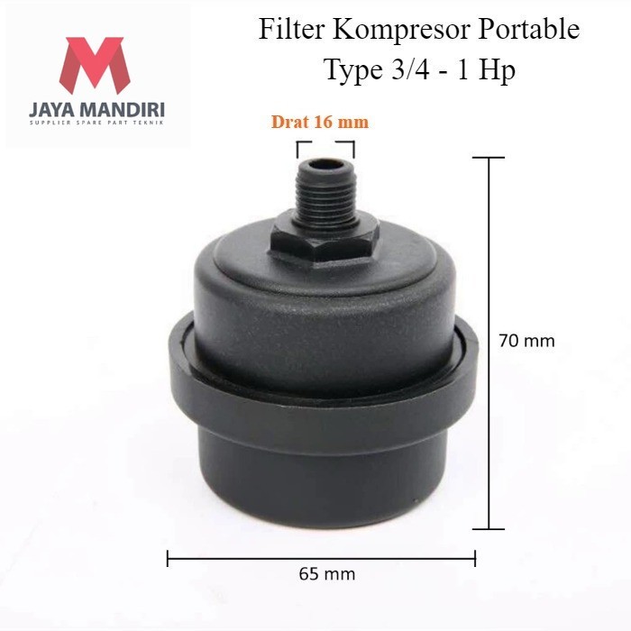 Jual Air Filter Udara Kompresor Angin Portable Shark MZ 0725 Drat 16 mm ...